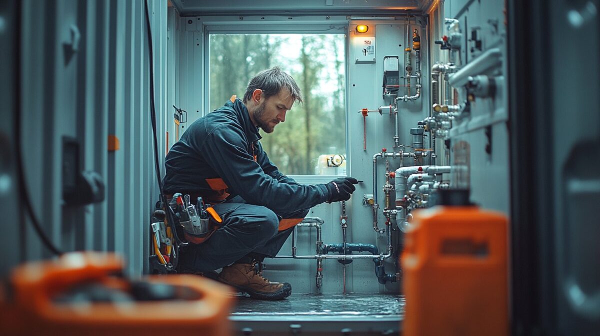 Comment faire des travaux de plomberie dans un conteneur